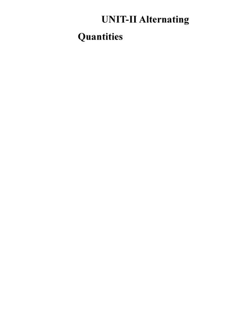 U2 Alternating Quantities Latest Unit Ii Alternating Quantities