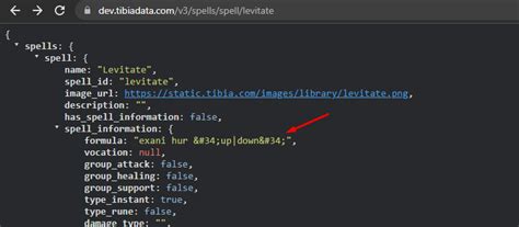double quotes faulty in spell formular · issue 12 · tibiadata