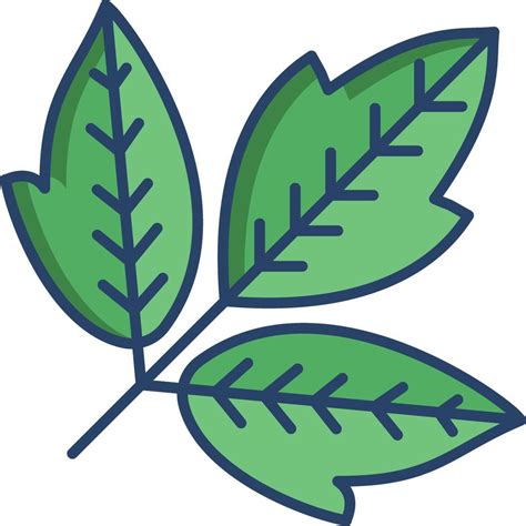 Box Elder Leaf Linear Color Illustration 46925975 Vector Art At Vecteezy