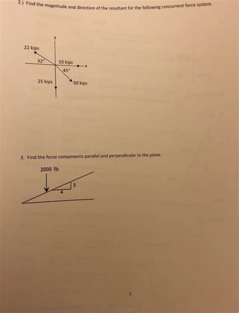 Solved Find The Magnitude And Direction Of The Resultant For