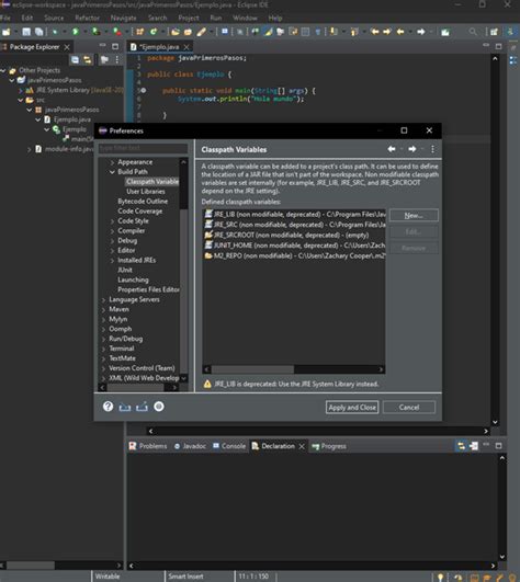 en mi eclipse no me da la alternativa de navigator java jre y jdk