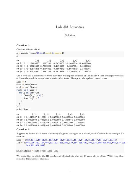 Lab3activities Solution Lab 3 Activities Solution Question 1
