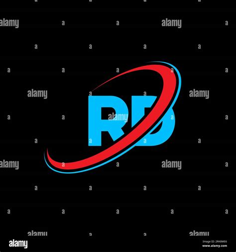 Rd R D Letter Logo Design Initial Letter Rd Linked Circle Uppercase Monogram Logo Red And Blue