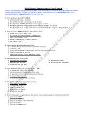 Comprehensive BIOL 190 Exam 2 Sample Questions Analysis Course Hero