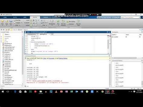 While Loop In MATLAB Counter Using While Loop YouTube