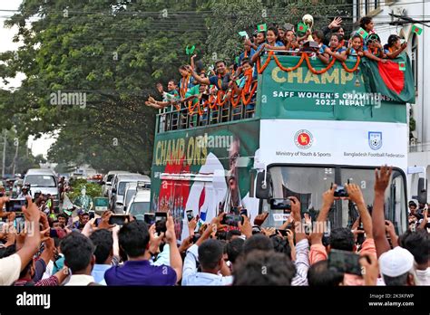 Members Of The Bangladesh Womens Football Team Who Won The Saff Women