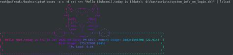 Linux Add Fun To Your Terminal Login Screen With Boxes Draw Ascii Art Shapes With Date And