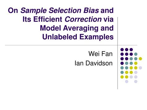 Ppt Wei Fan Ian Davidson Powerpoint Presentation Free Download Id6033570