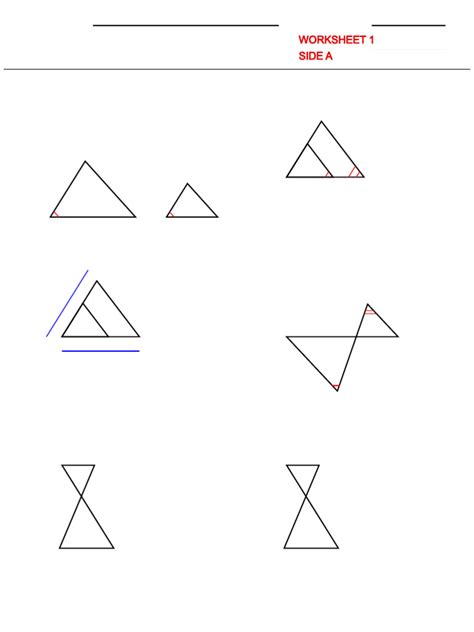 Similar Triangles Worksheet 1 Pdf