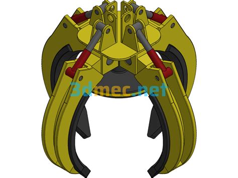 Four Claw Robot Gripper 3d Model Solidworks