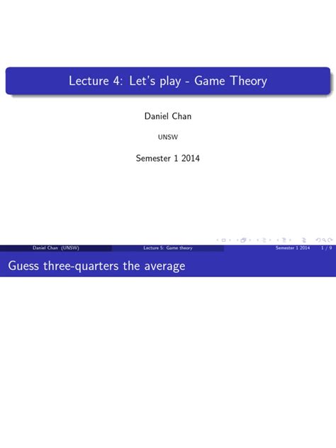 game theory pdf game theory microeconomics