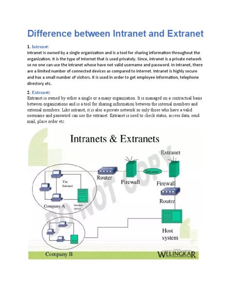 Difference Between Intranet And Extranet Pdf