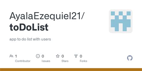 GitHub AyalaEzequiel21 ToDoList App To Do List With Users
