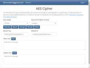 AES Cipher Ken S Demo Site