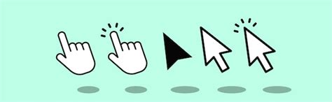 Premium Vector Mouse Cursor Icons Cursors Icons Click Set