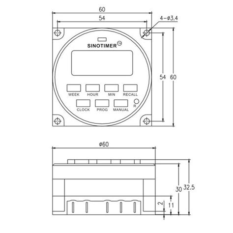 SINOTIMER Programmable Digital Timer Switch Relay Program V A TM N White