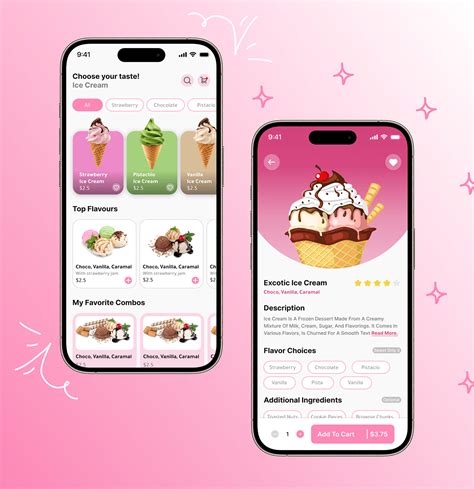 Ice Cream App Ui Crazy 8s Design Sprint Method Behance