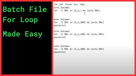 How To Create For Loops In Batch File For Loop In Cmd Windows 10 Youtube