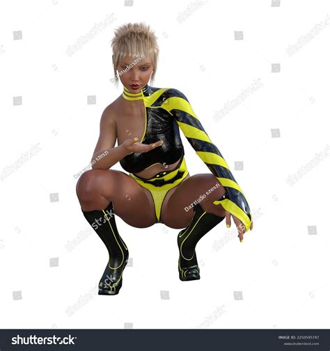 Sexy Hero Girl D Illustration Transparent Stock Illustration Shutterstock
