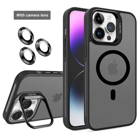 Iphone 13 Pro Max Iphone 12 Pro Max Magsafe Smoke Camera Stand Case Black Cellaron