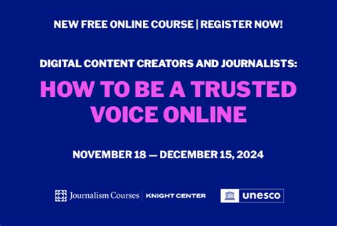 free knight center course teaches journalists and content creators how