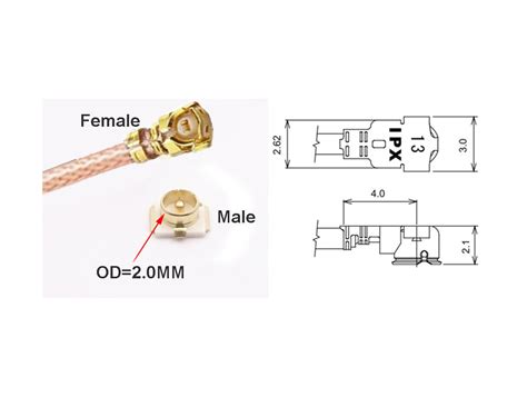 Antena Wifi 2 4ghz 3dbi Ufl Ipx1 2mm Para Esp32 Esp8266 Esp 07 E Hlk