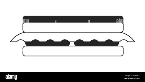 Cheese Sandwich Flat Monochrome Isolated Vector Object Stock Vector Image And Art Alamy