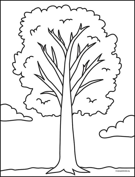 Easy Tree Drawing Easy Tall Tree Drawing Wilhoite Ponseety