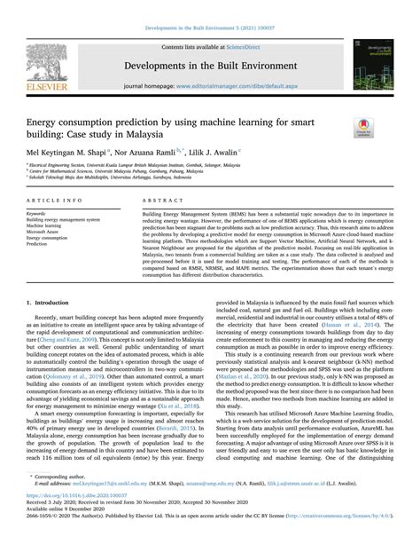 Pdf Energy Consumption Prediction By Using Machine Learning For Smart