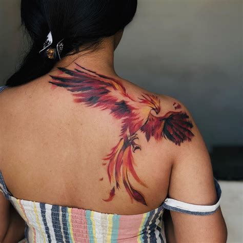 Phoenix Tattoo Ideas Shoulder Blade