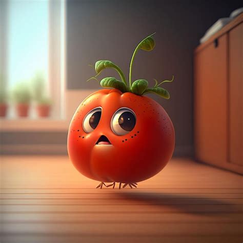 Premium Photo Cute Tomato Character