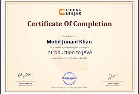 Junaid Khan On Linkedin Javaprogramming Codingninjas Skillup