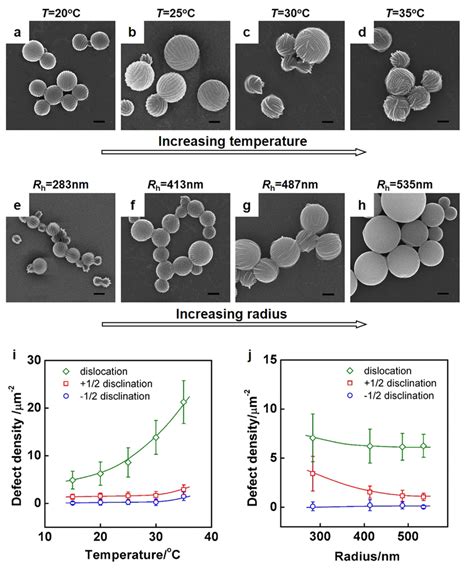 The Effect Of Temperatures T And Radii R H On Defect Densities In