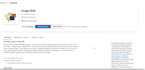 IMAGE GRID NÃO APARECE Power BI Desktop construindo meu primeiro