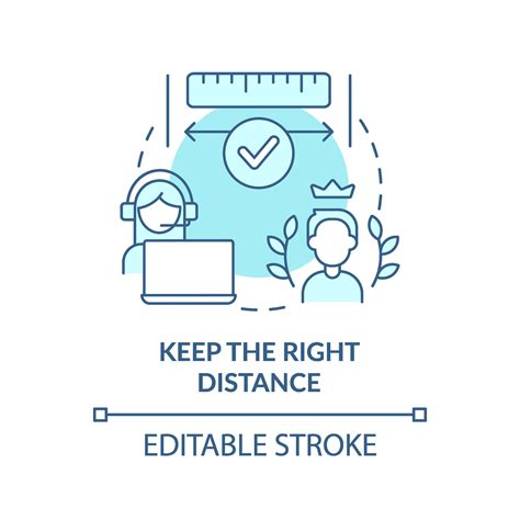 Keep Right Distance Turquoise Concept Icon Call Center Customer