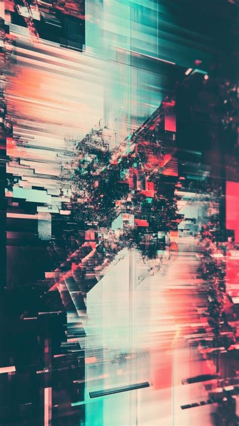 Abstract Digital Art With Vibrant Colors And Geometric Patterns In A