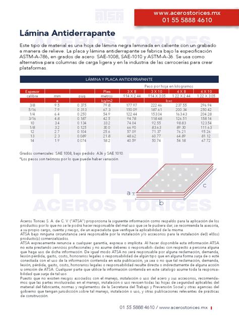 Ficha Técnica De Lámina Antiderrapante Pdf