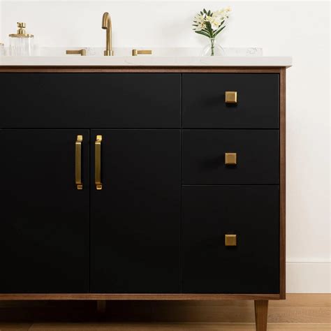 Sidney 48 Matte Black Bathroom Vanity Teodor Vanities United States