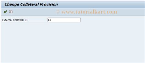 KLSI CFM SAP Tcode Change Collateral Provision