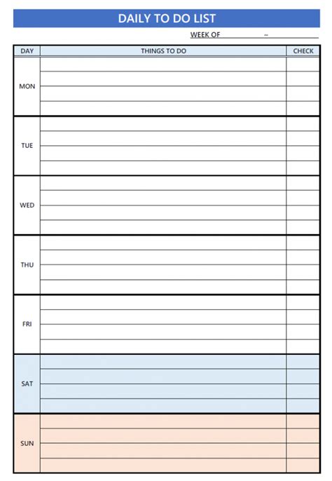 To Doリストのテンプレート02・excel 無料のビジネス書式テンプレート