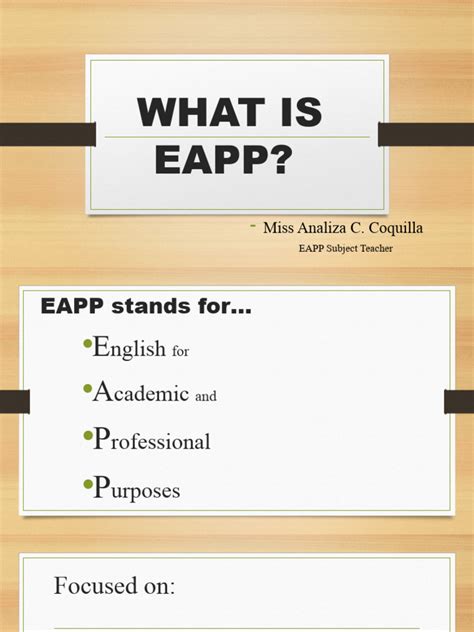 What Is Eapp Pdf