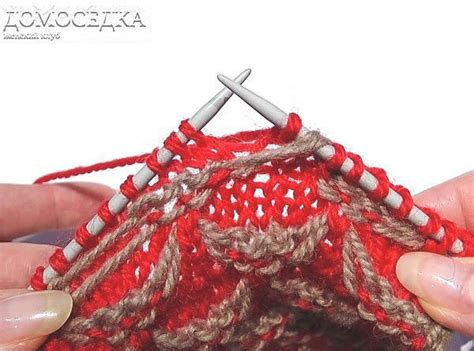 Двухцветный узор спицами