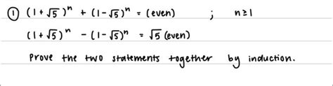 Solved Even N Prove The Two Statements Together By Chegg