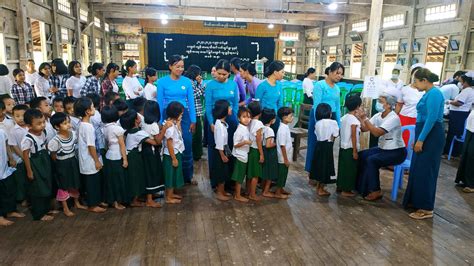 မင်းလှမြို့နယ်တွင် ကျောင်းကျန်းမာရေးသီတင်းပတ်လှုပ်ရှားမူအခမ်းအနား ကျင