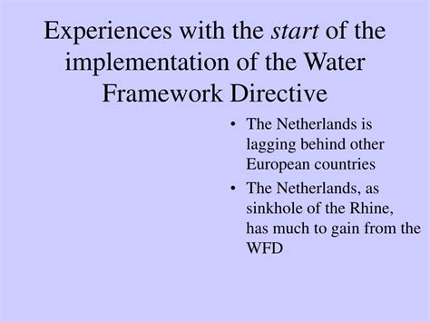 Ppt Lessons From The Water Framework Directive Powerpoint Presentation Id3656379
