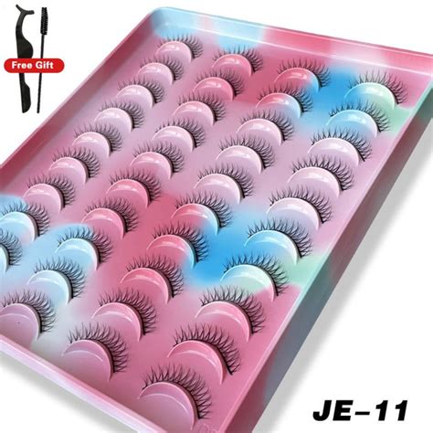 Накладные ресницы 20 пар ДД Керл Косметика Devoservice Кисти и пинцет