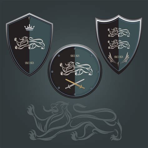 Lion Shield Logo 640459 Vector Art At Vecteezy