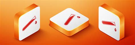 등도 측정 테스트 튜브 및 플라스크 오렌지 배경에 격리 된 화학 실험실 테스트 아이콘 주황색 정사각형 버튼 벡터 3차원 형태에 대한 스톡 벡터 아트 및 기타 이미지 Istock