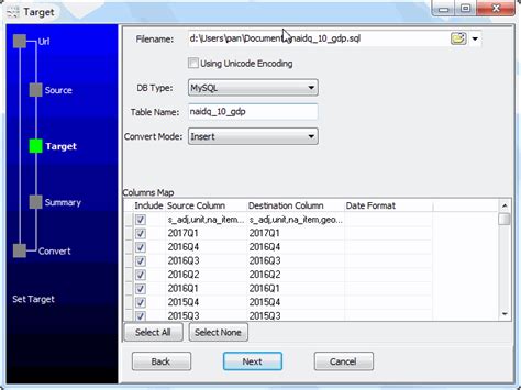 convert tsv to sql from cloud storage or website