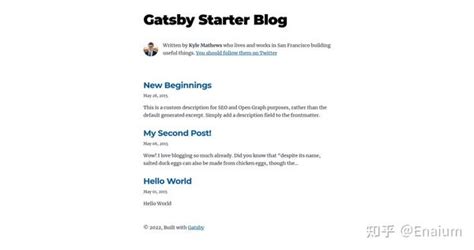 如何使用gatsby创建自己的博客 知乎
